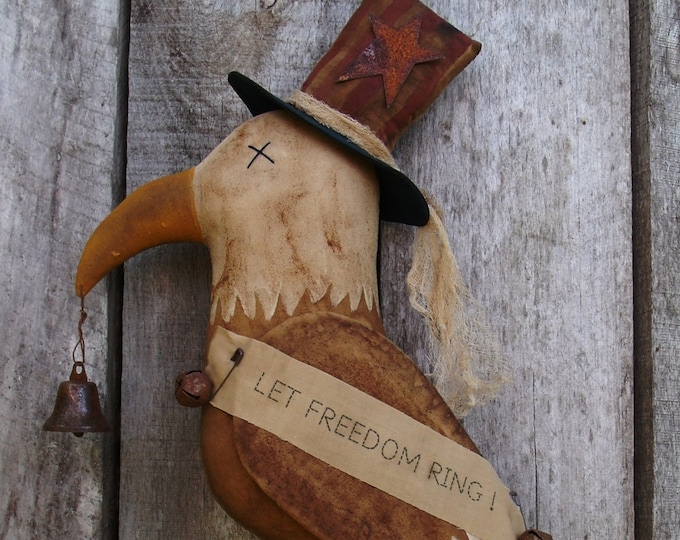 Primitive Pattern/primitive Americana/ LET FREEDOM RING Eagle - Etsy