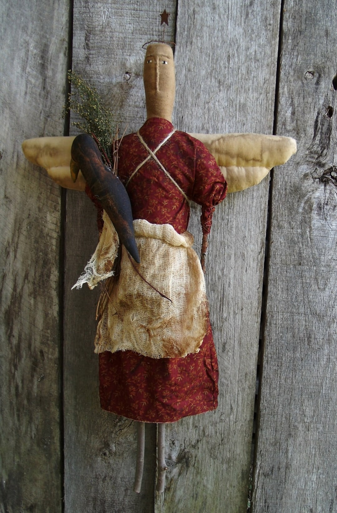 My Primitive ANGEL and the CROW Instant Download Pattern - Etsy