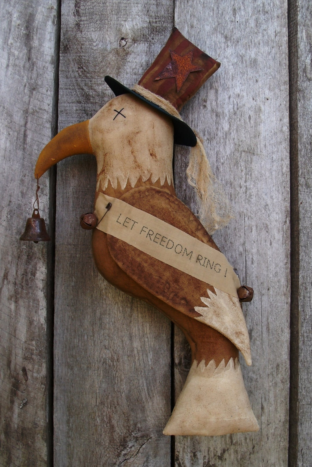 Primitive Pattern/primitive Americana/ LET FREEDOM RING Eagle Door ...
