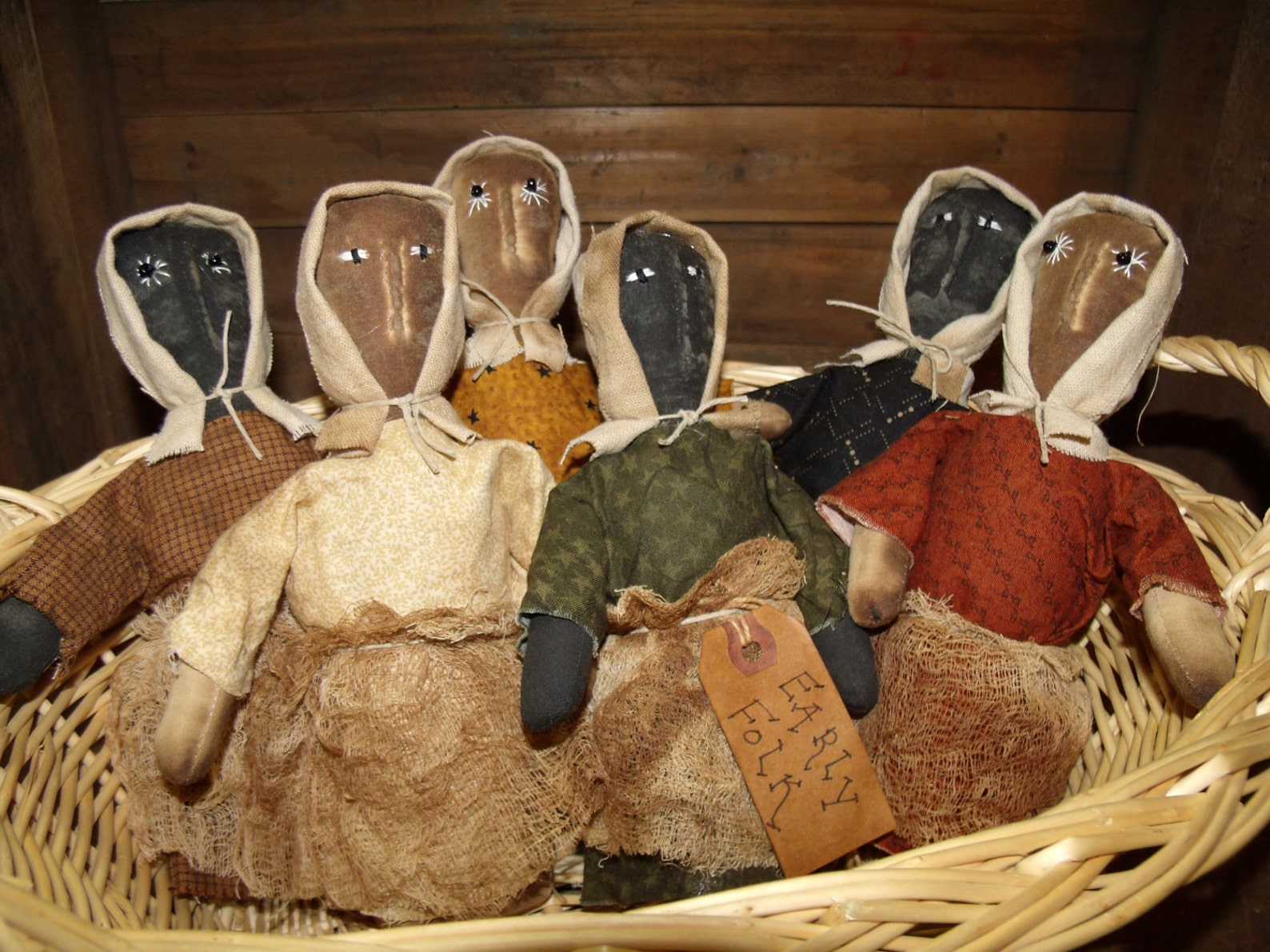 My Primitive EARLY FOLK Prairie Dolls Instant Download Pattern - Etsy