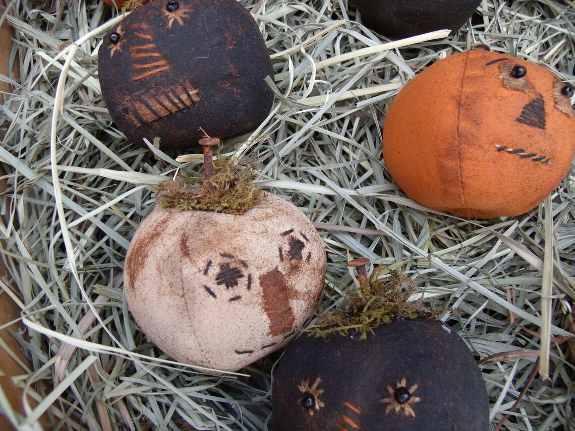 Primitive Halloween Pattern/primitive Pumpkins/mini Pumpkins/ - Etsy