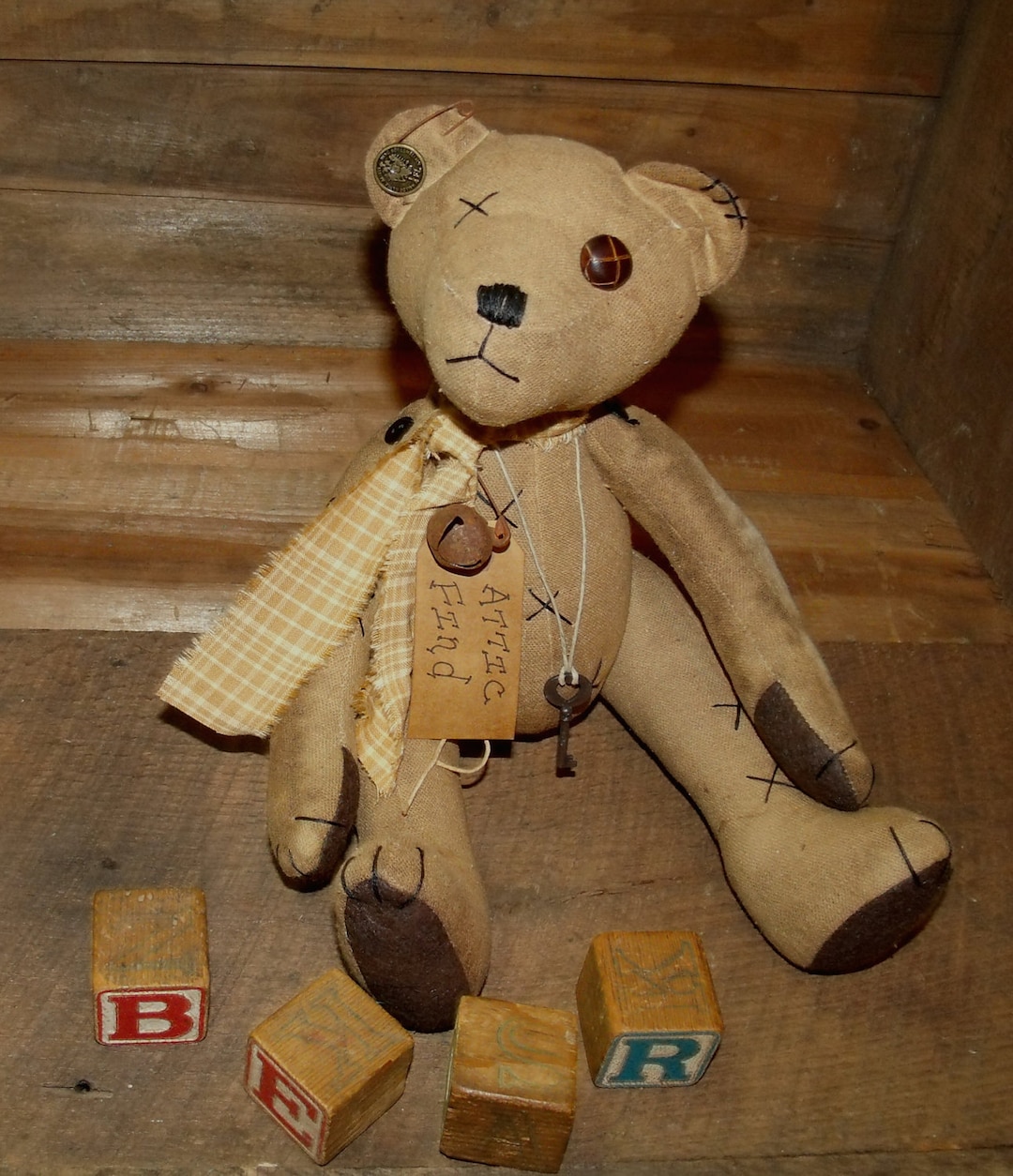 My Primitive ATTIC FIND BEAR Instant Download Pattern - Etsy