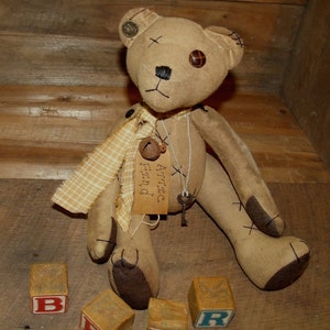 My Primitive ATTIC FIND BEAR Instant Download Pattern - Etsy