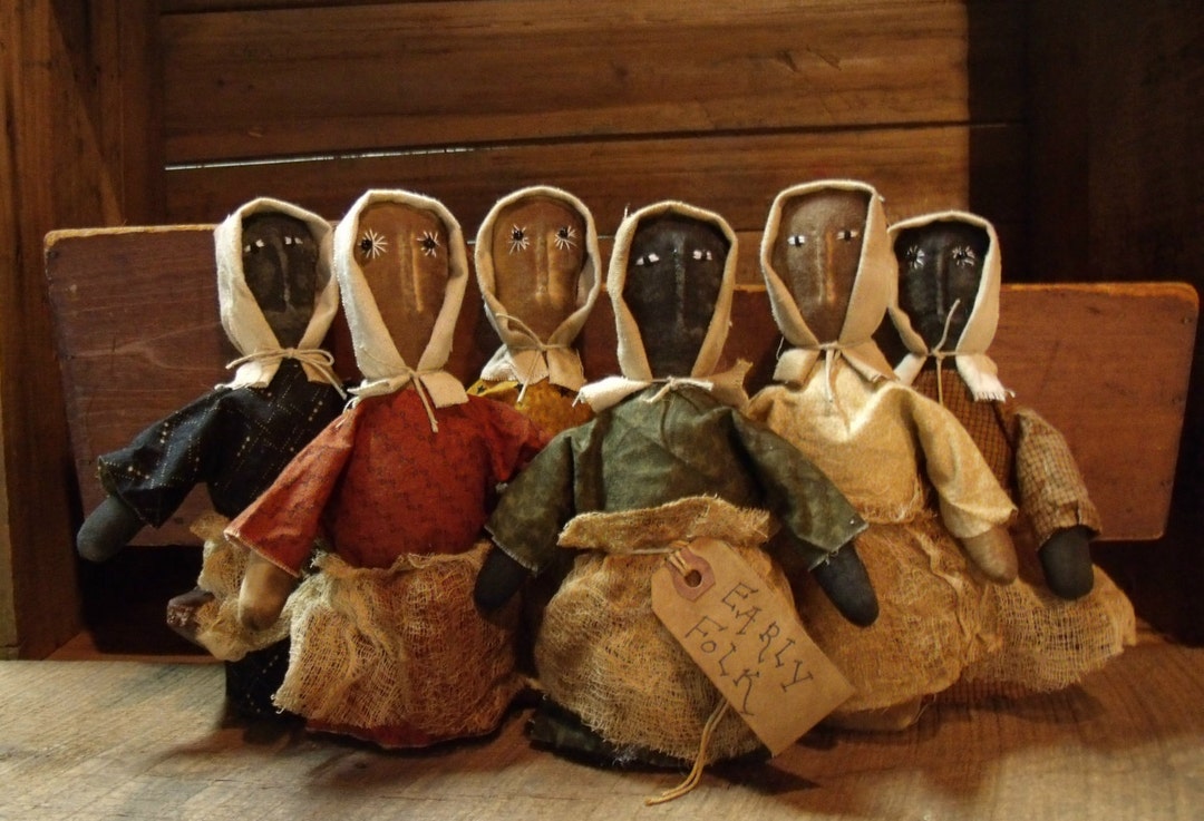 My Primitive EARLY FOLK Prairie Dolls Instant Download Pattern - Etsy