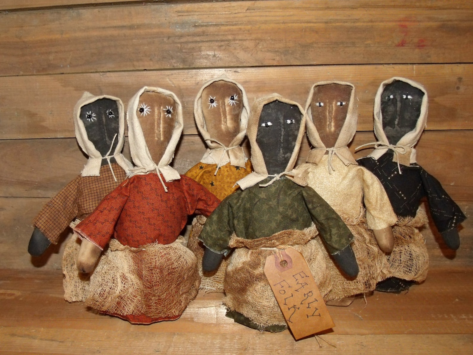 My Primitive EARLY FOLK Prairie Dolls Instant Download Pattern - Etsy