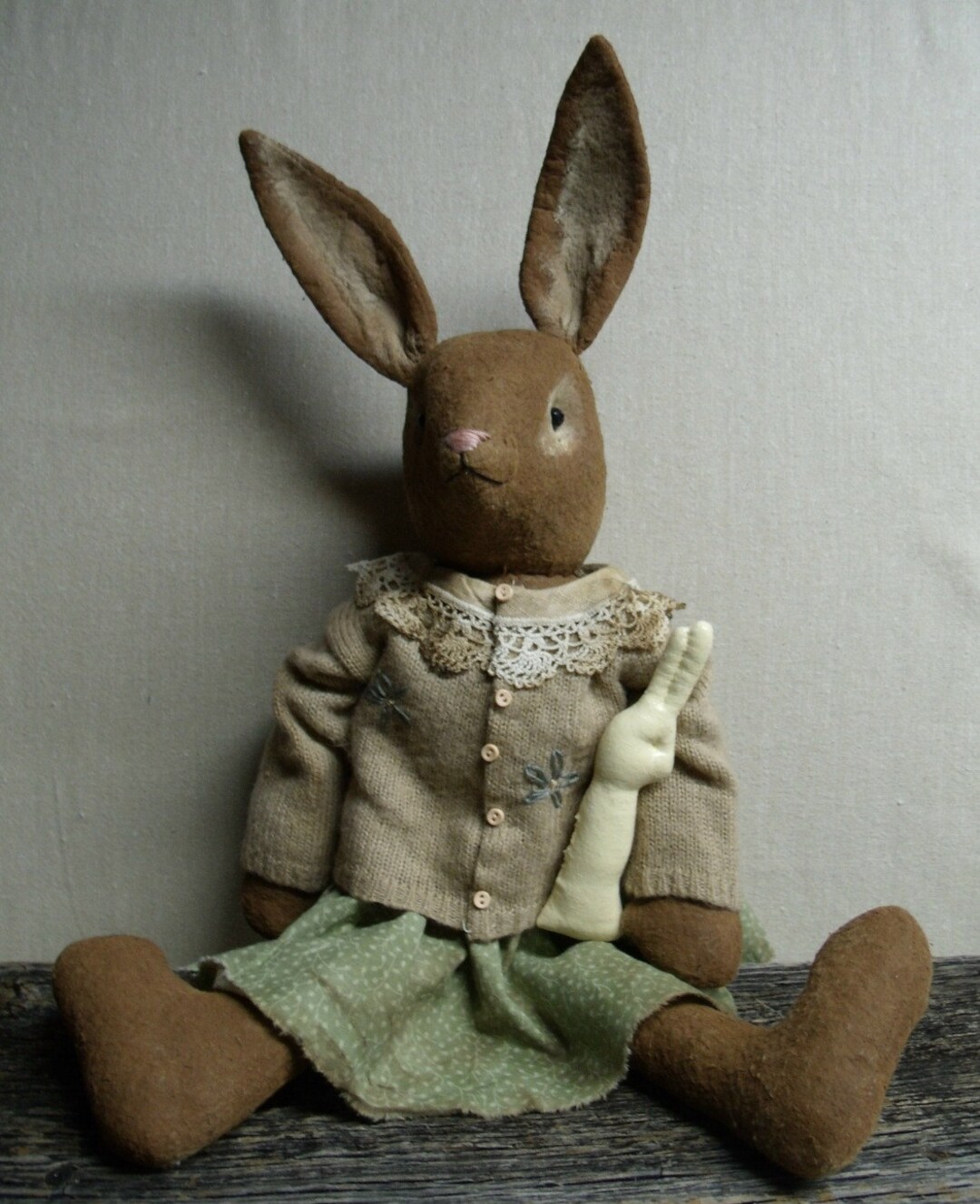 EASTER SUNDAY Bunny Pattern -my Primitive Saltbox Pt100/spring Rabbit ...