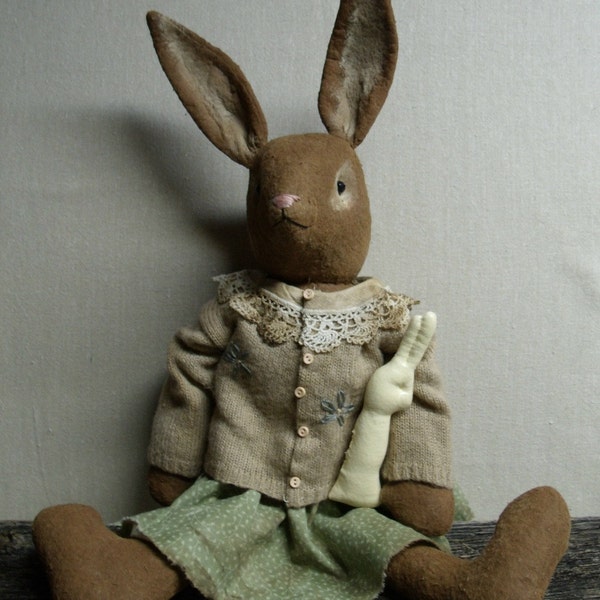 Primitive Rabbit - Etsy