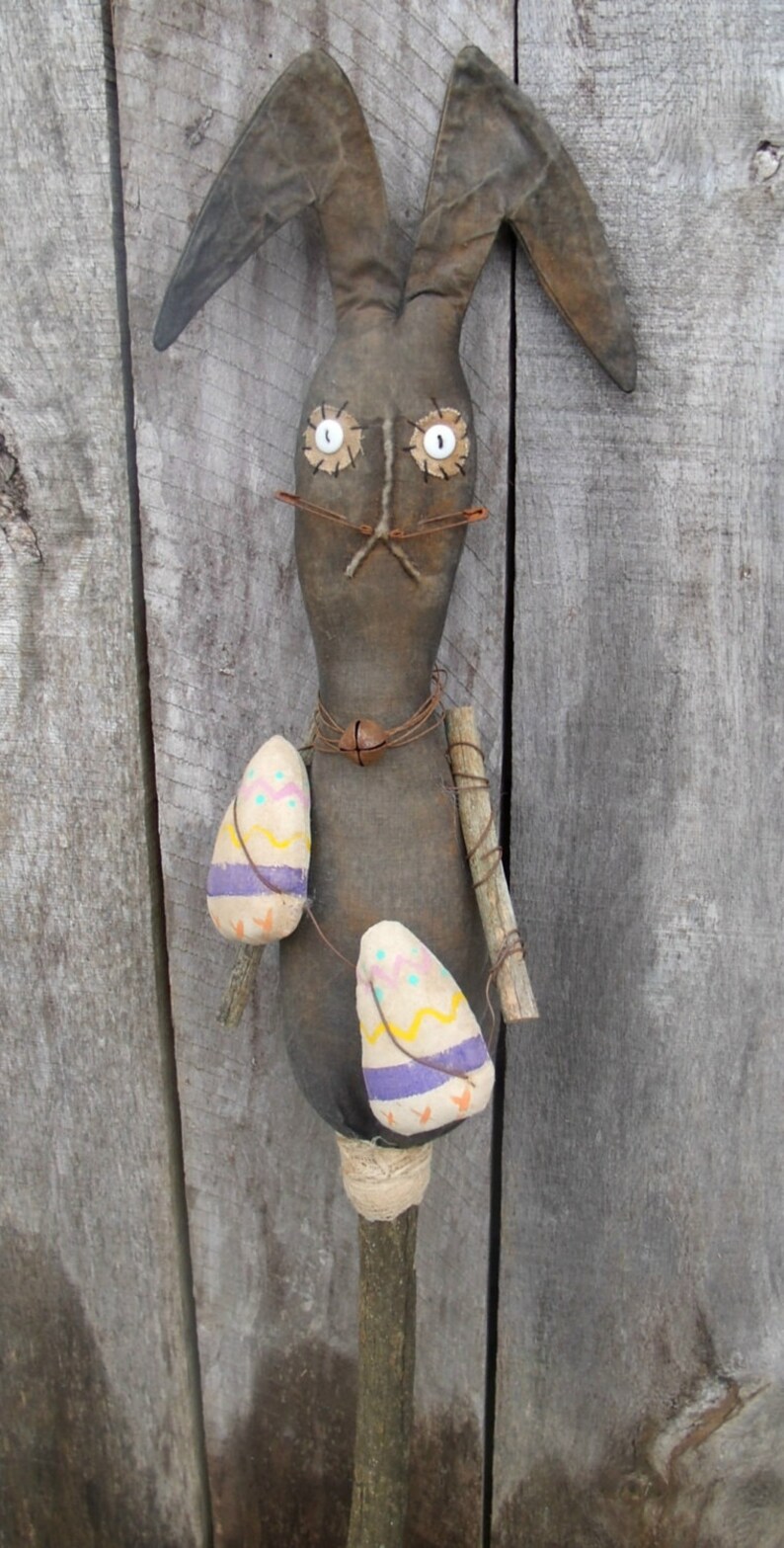My Primitive EGG HUNTING Rabbit Stick Pattern - Etsy