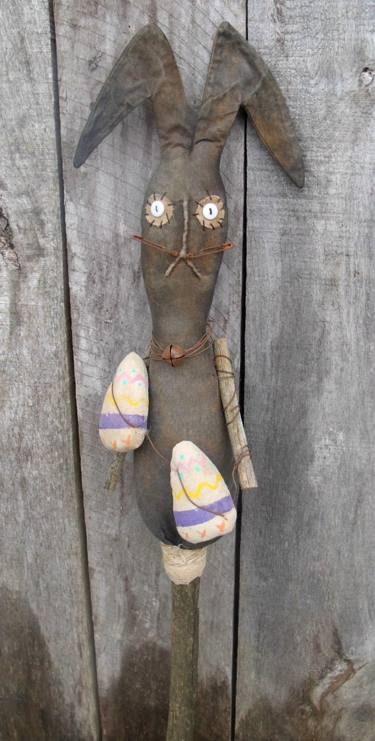 My Primitive EGG HUNTING Rabbit Stick Pattern | Etsy