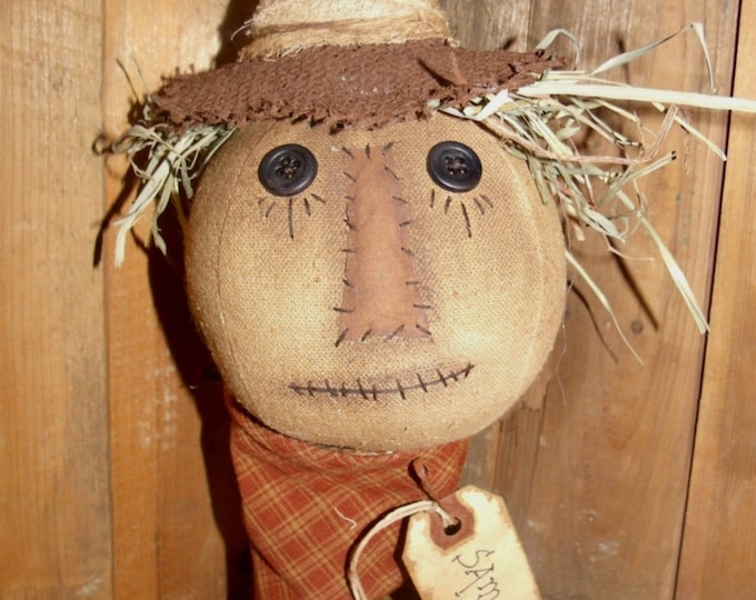 My Primitive SAMMY SCARECROW Instant Download Pattern - Etsy