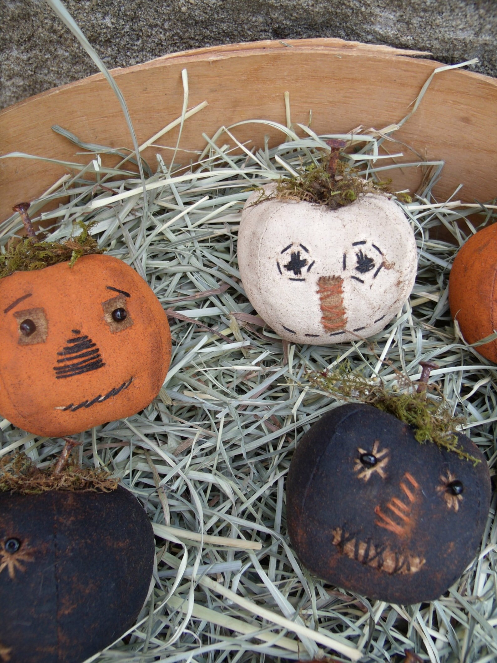 Primitive Halloween Pattern/primitive Pumpkins/mini Pumpkins/ - Etsy