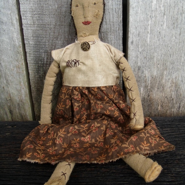 Primitive Rag Doll - Etsy