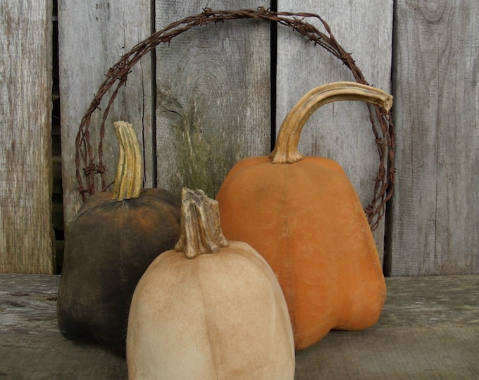 Primitive Pumpkins/pumpkin Pattern/ Primitive HARVESTED Pumpkins/fall ...