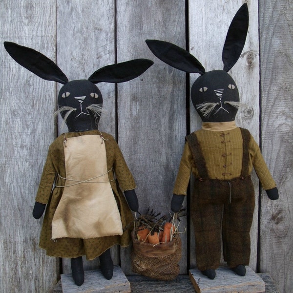 Primitive Rabbits - Etsy