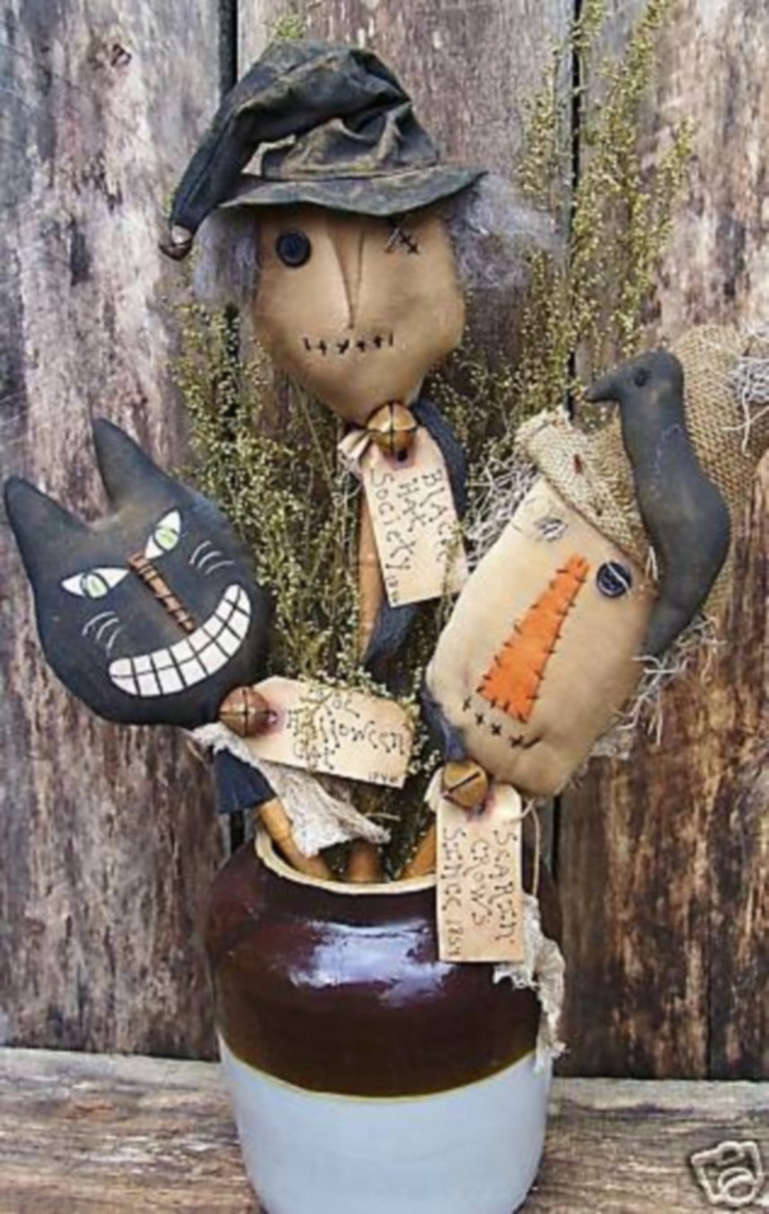 Primitive Halloween Pattern/ HALLOWEEN BOBBINS Instant Download/pdf ...