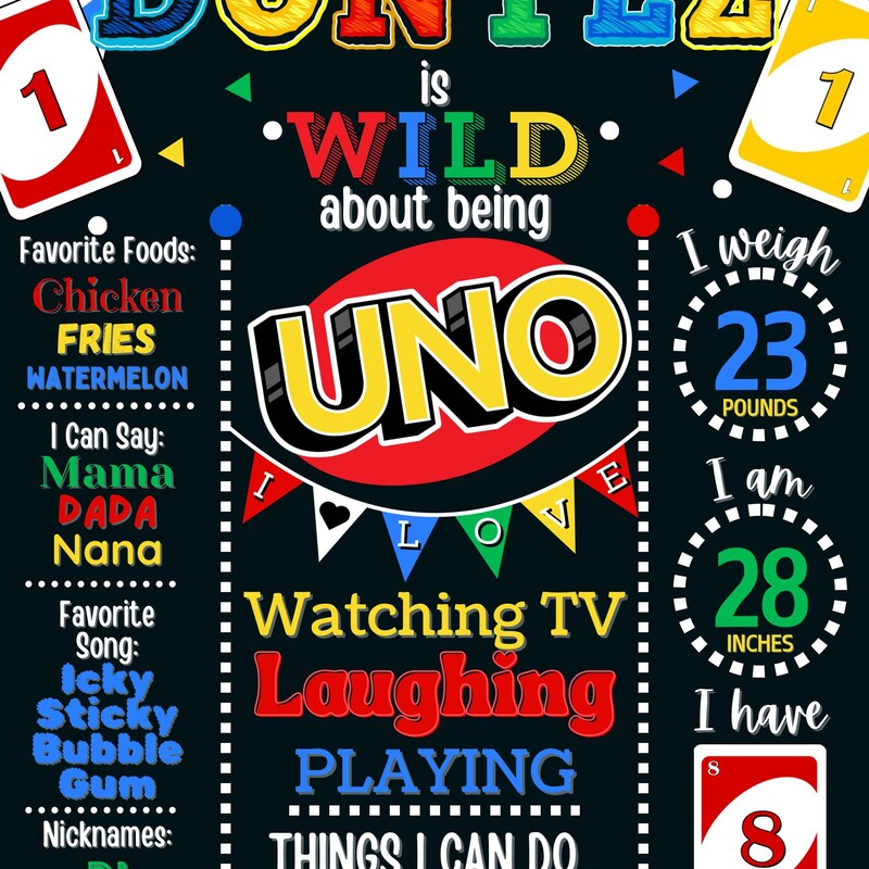 Uno Birthday Party - Etsy