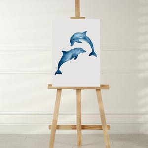 Dolphin Poster Ocean-inspired Wall Art Marine Life Print for Home Decor ...