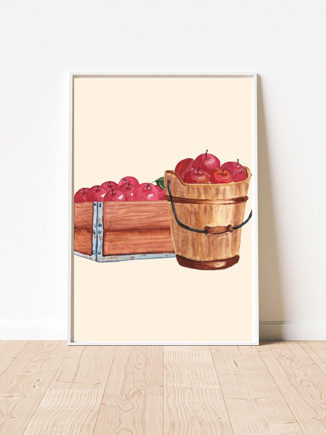 Fall Apples Crate Poster 18x24 Inch Wall Art Cozy Autumn Decor Perfect ...