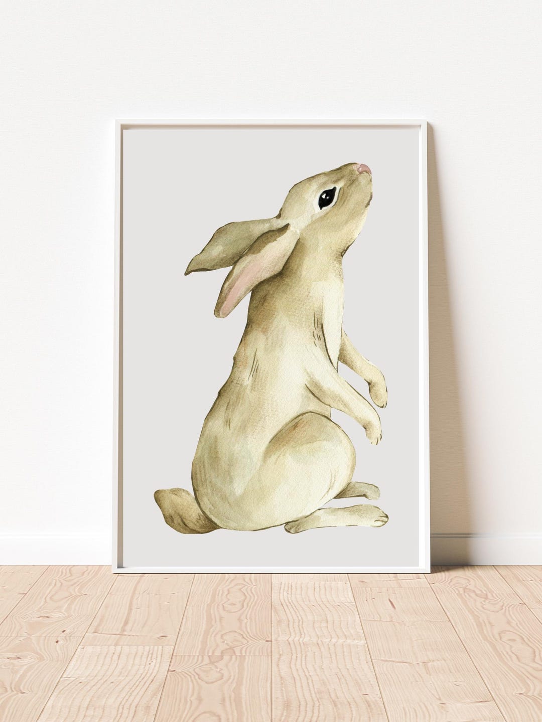 Rabbit Poster | 18x24 Adorable Animal Wall Art | Whimsical Decor for ...