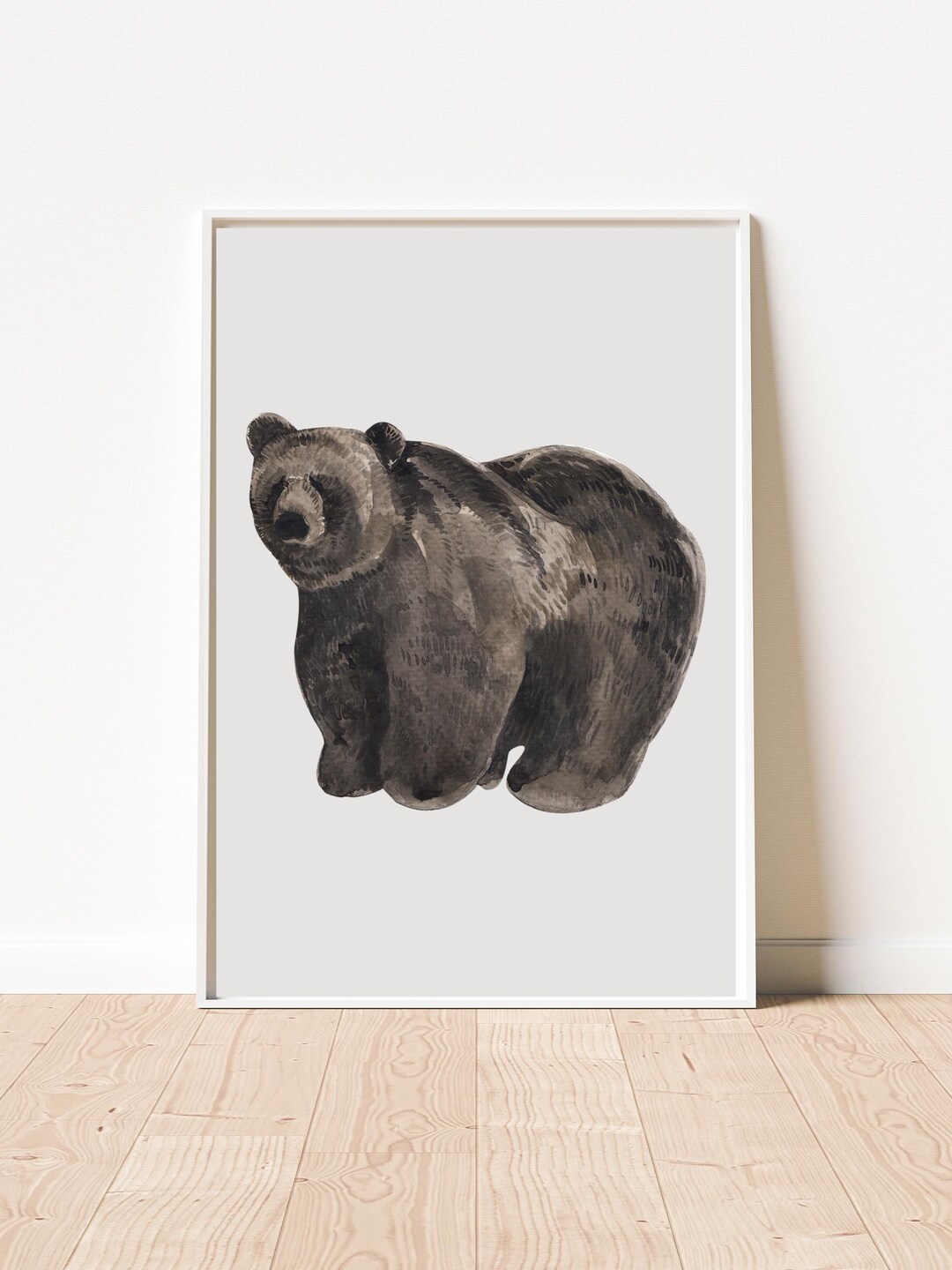 Black Bear Poster | Rustic Wildlife Wall Art | Nature Print for Home ...