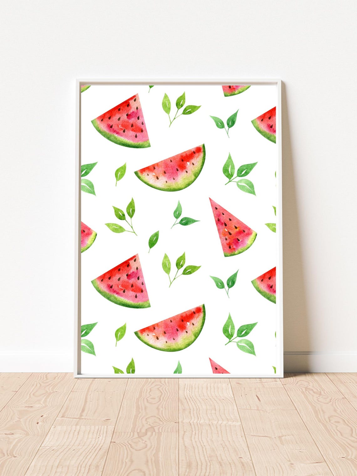 Watermelon Pattern Poster 18x24 Inch Wall Art Refreshing Summer Decor ...
