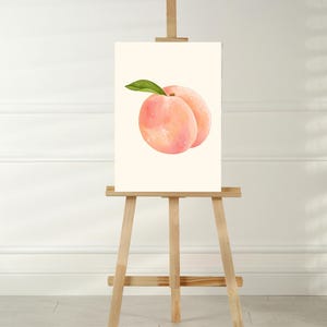 Peach Poster | 18x24 Fresh Fruit Wall Art | Vibrant Decor | Perfect ...