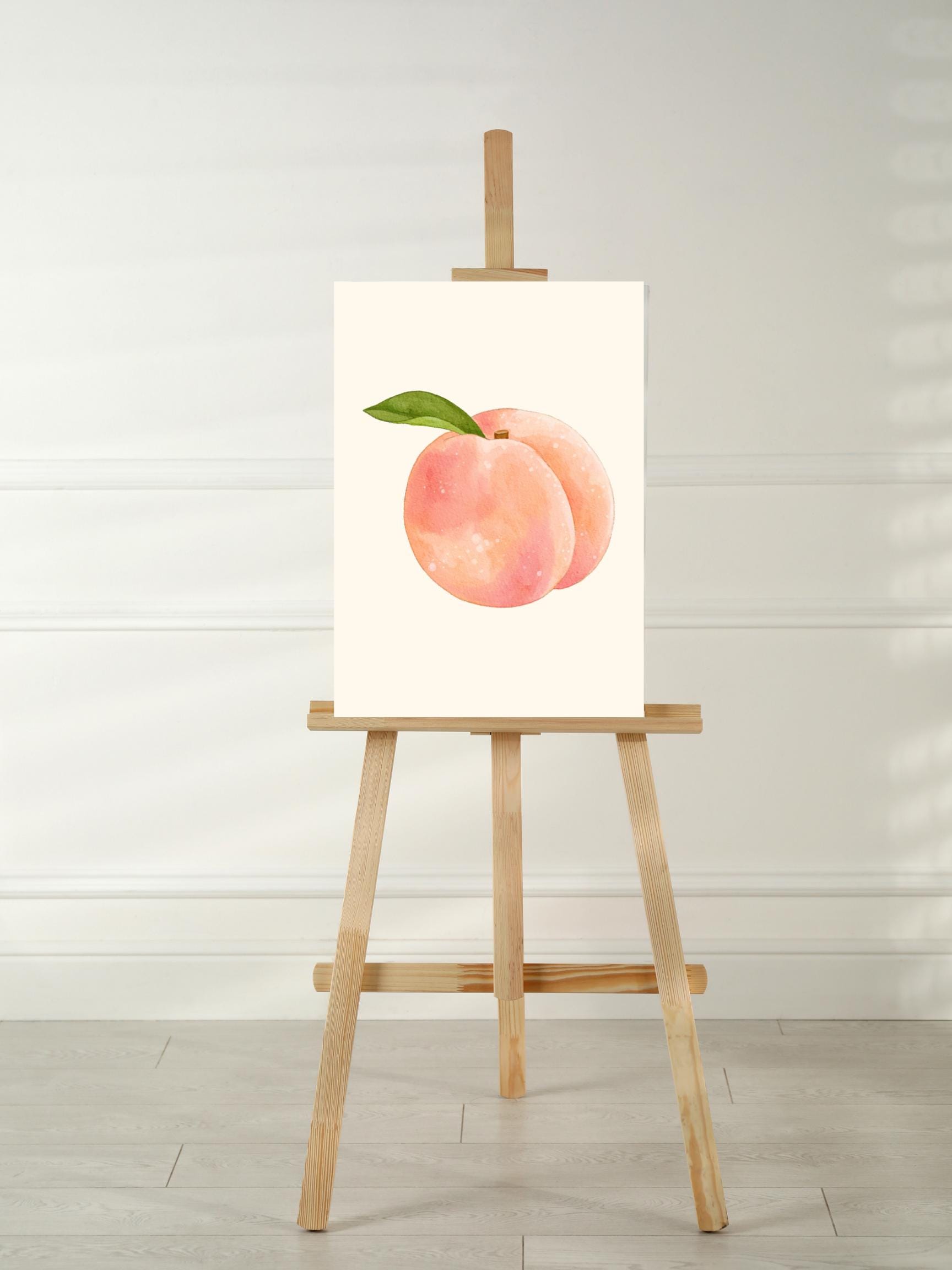 Peach Poster | 18x24 Fresh Fruit Wall Art | Vibrant Decor | Perfect ...