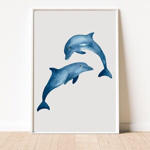 Dolphin Poster Ocean-inspired Wall Art Marine Life Print for Home Decor ...