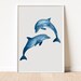 Dolphin Poster Ocean-inspired Wall Art Marine Life Print for Home Decor ...