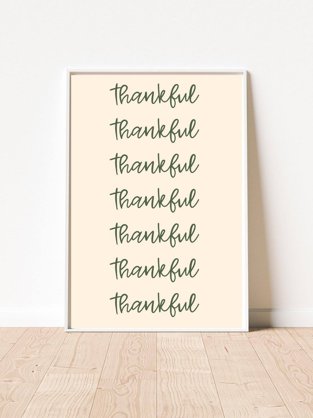 Thankful Poster 18x24 Inch Digital Download Inspirational Wall Art Cozy ...