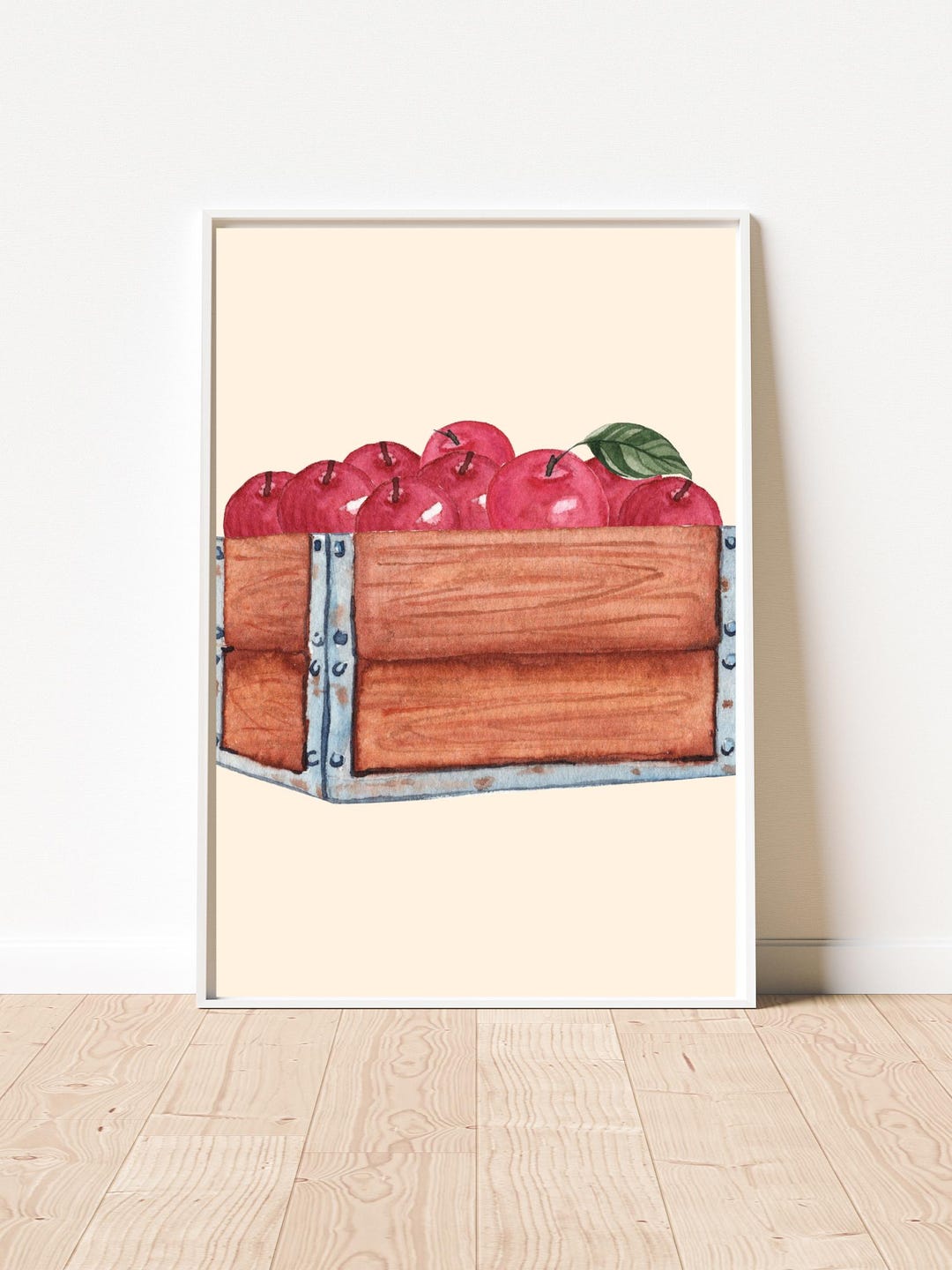 Fall Apples Crate Poster 18x24 Inch Wall Art Cozy Autumn Decor Perfect ...