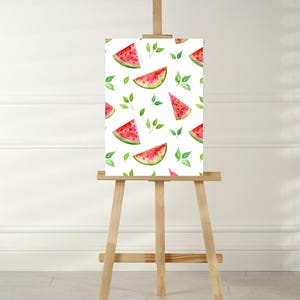 Watermelon Pattern Poster 18x24 Inch Wall Art Refreshing Summer Decor ...