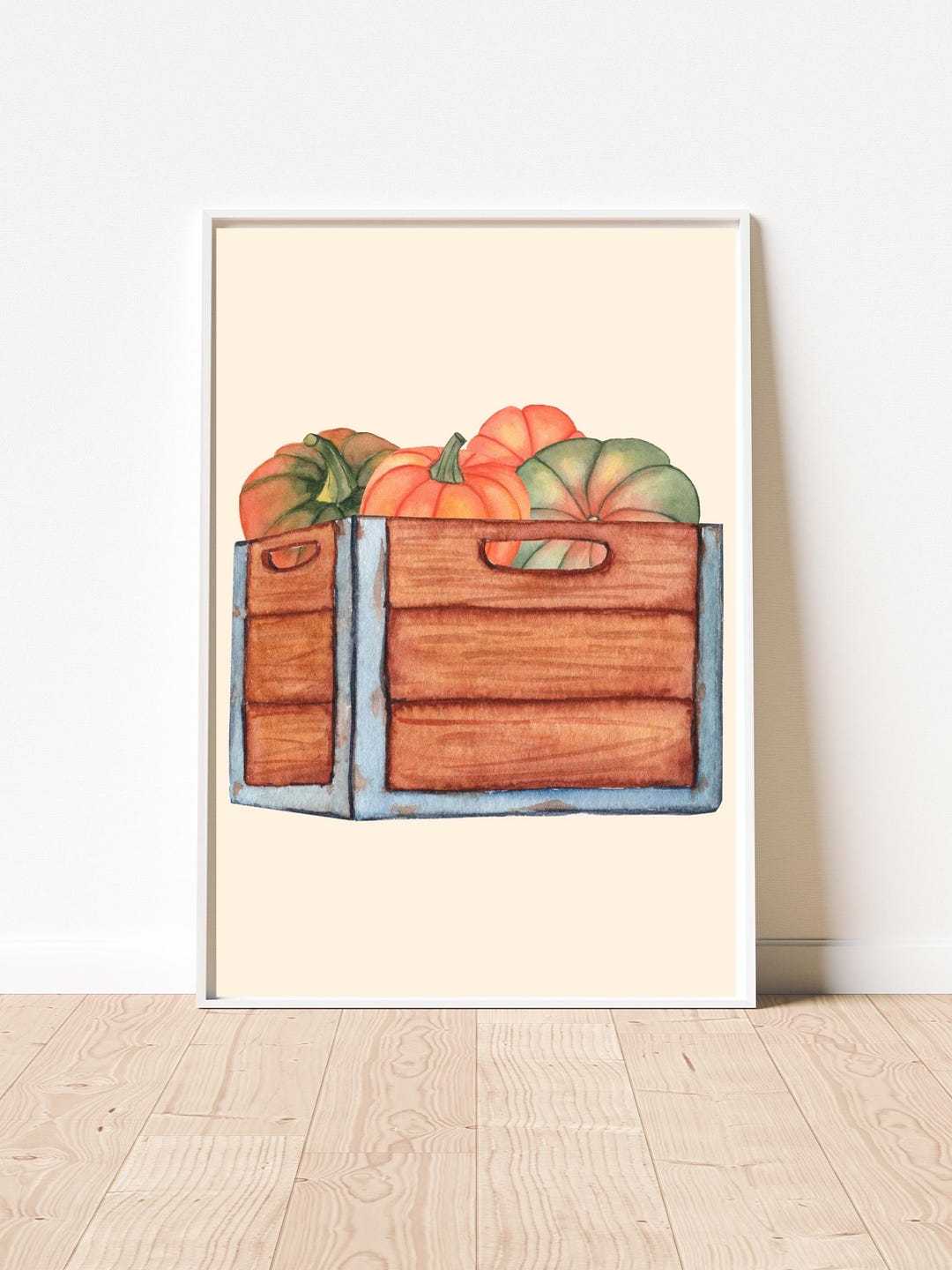 Fall Pumpkins Crate Poster | 18x24 Inch Wall Art | Cozy Autumn Decor ...