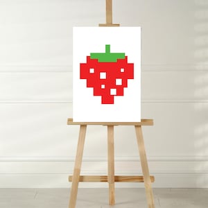 Pac-man Strawberry Poster 18x24 Retro Arcade Wall Art Vintage Gaming ...