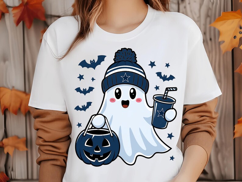 5 Design Cute Ghost Football Dallas Png , Halloween Png, Cute Ghost ...