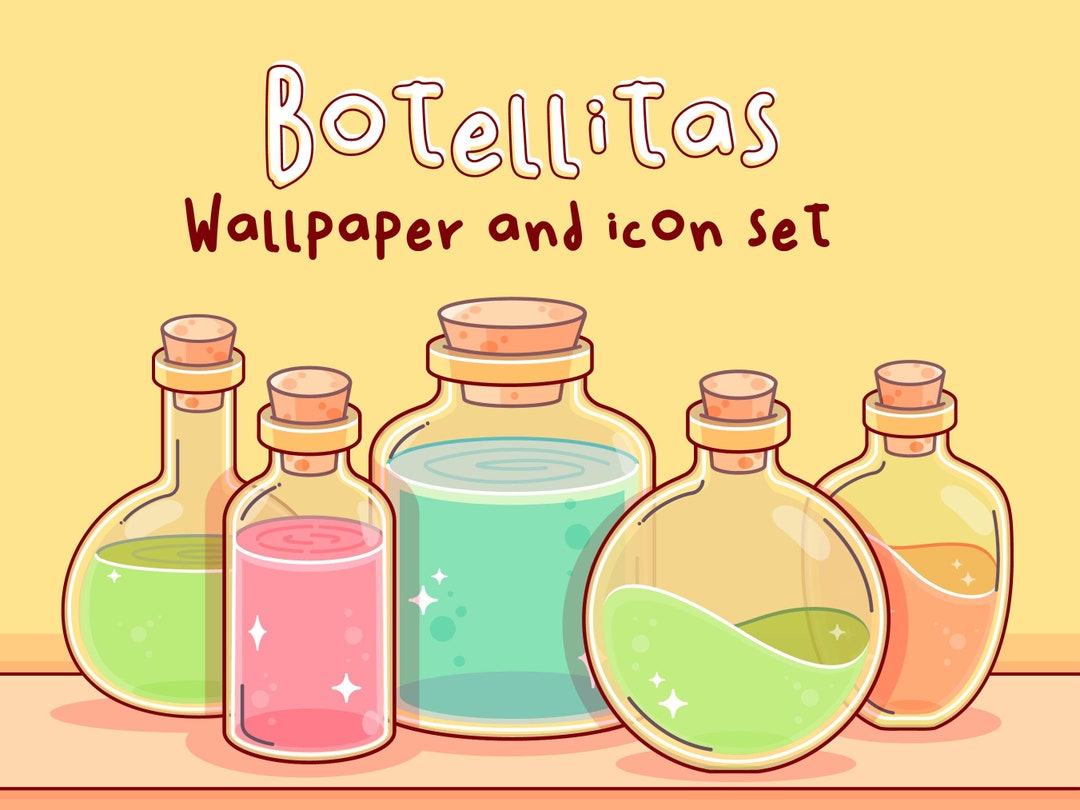 Set Bottles Desktop Icons Mac and Windows - Etsy