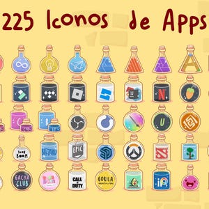 FULL Set Botellitas iconos Desktop - Mac y Windows amarillos 270 Iconos ...