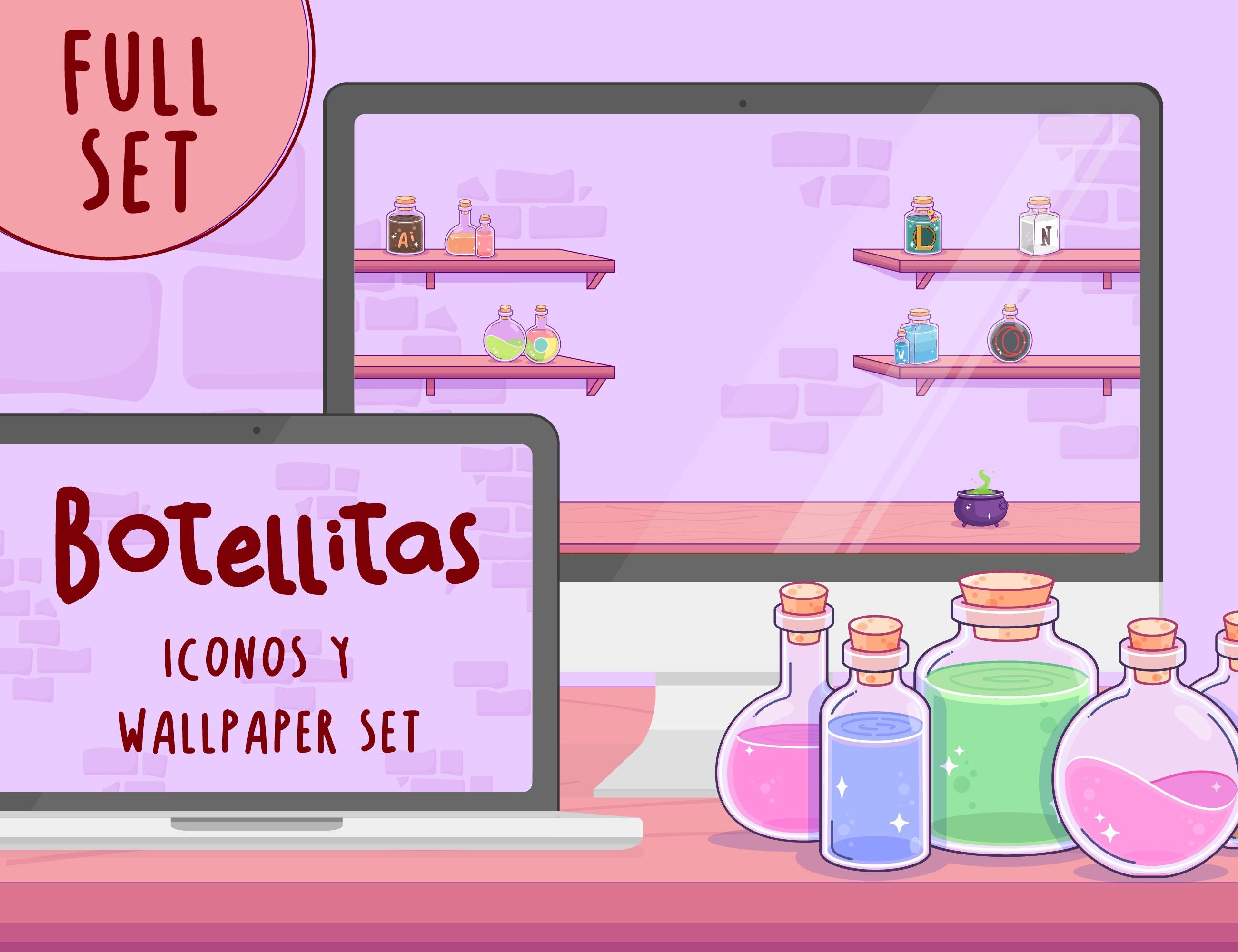 FULL Set Botellitas iconos Desktop - Mac y Windows Lilas 270 Iconos ...
