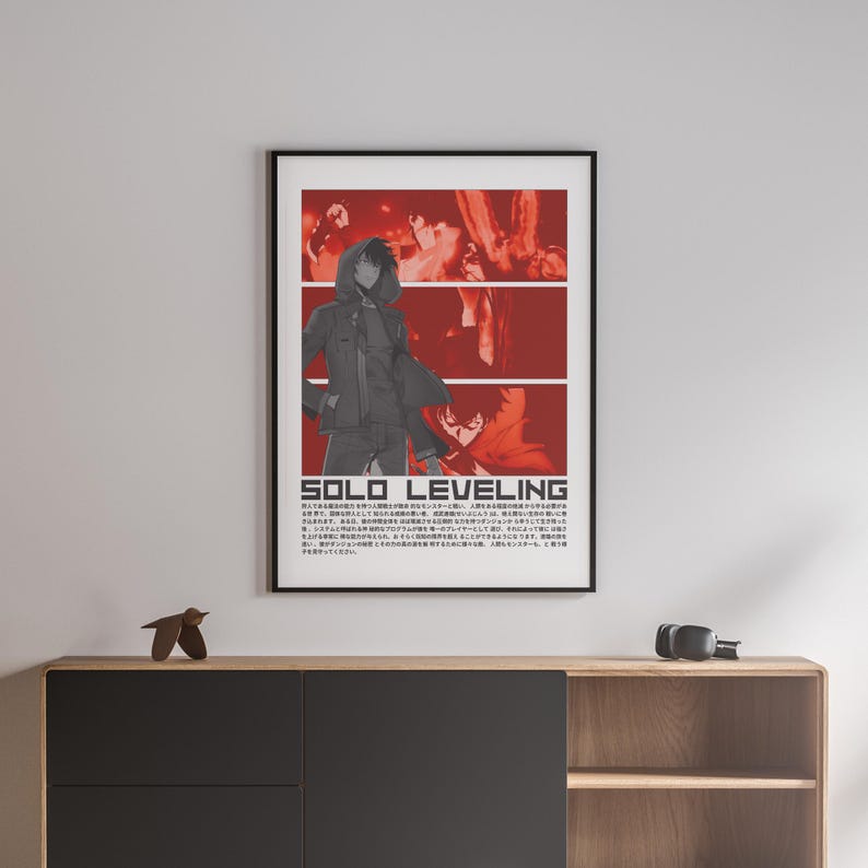 Solo Leveling Poster - Anime Art Print, Solo Leveling Wall Print, Anime ...