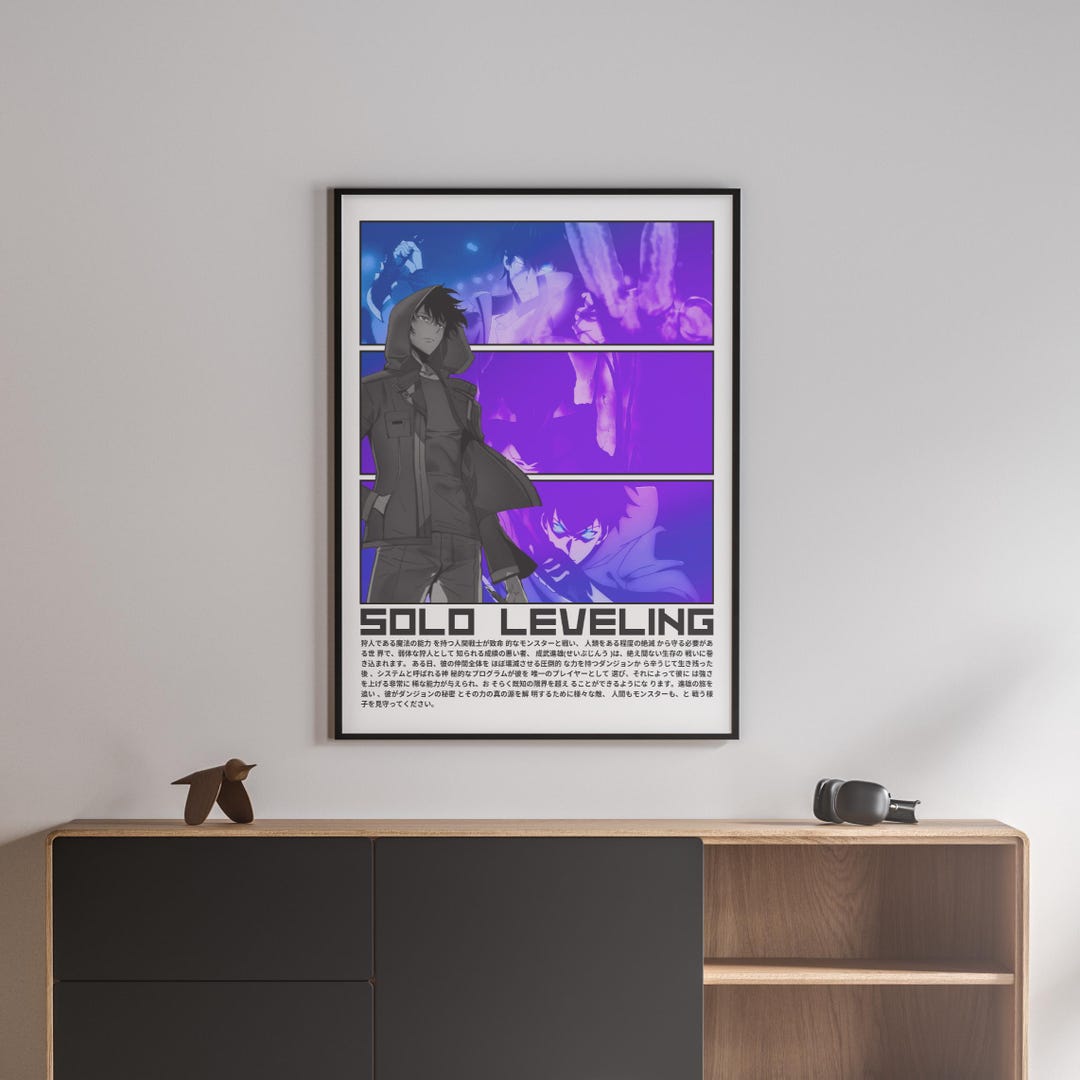Solo Leveling Poster - Anime Art Print, Solo Leveling Wall Print, Anime ...