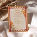 Retro Marigold Floral Drink Menu, Bridal Shower Menu, the Bar Drinks ...