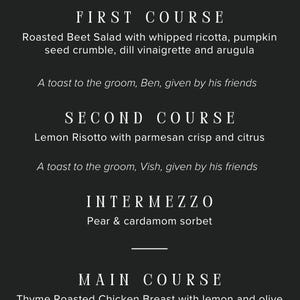 Minimalist Menu Template, Name Place Card, Modern Wedding Stationery ...