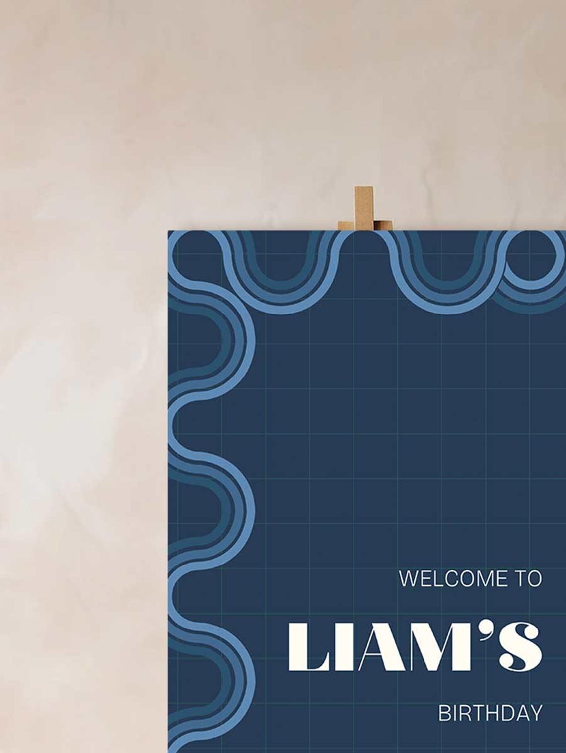 90s Retro Welcome Sign: Waved Design, Customizable Text (digital ...