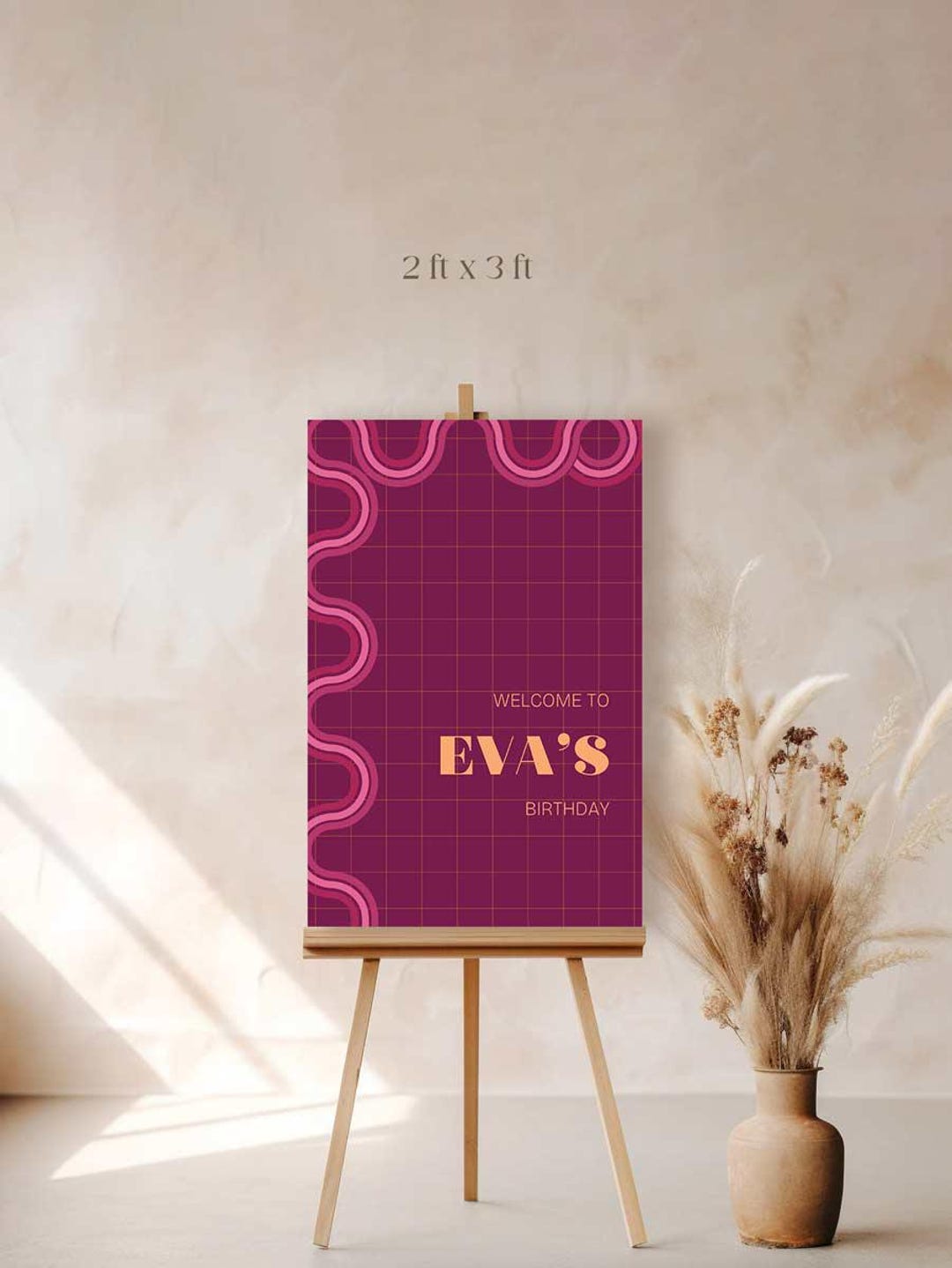 90s Retro Welcome Sign, Birthday Sign, Themed Events, Corporate Event ...