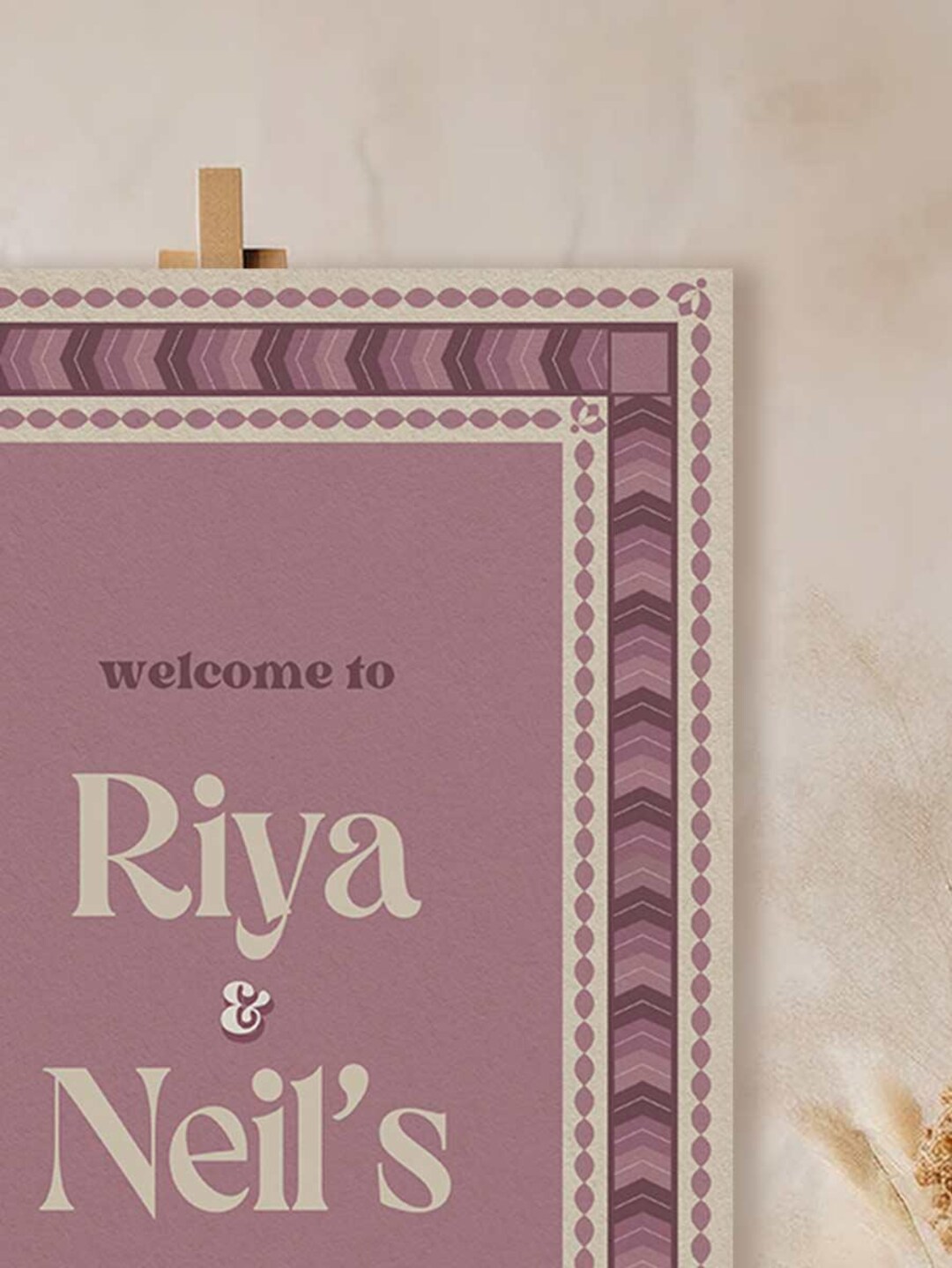 Retro Chevron Welcome Sign, Bridal Shower Sign, Engagement Sign ...