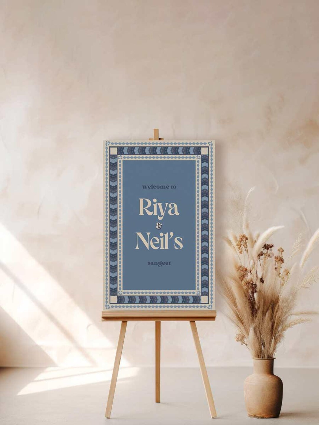 Retro Chevron Welcome Sign, Bridal Shower Sign, Engagement Sign ...