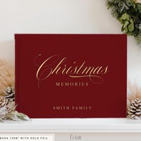 Christmas Memory Book - Hardcover Christmas Card & Photo Album Journal ...