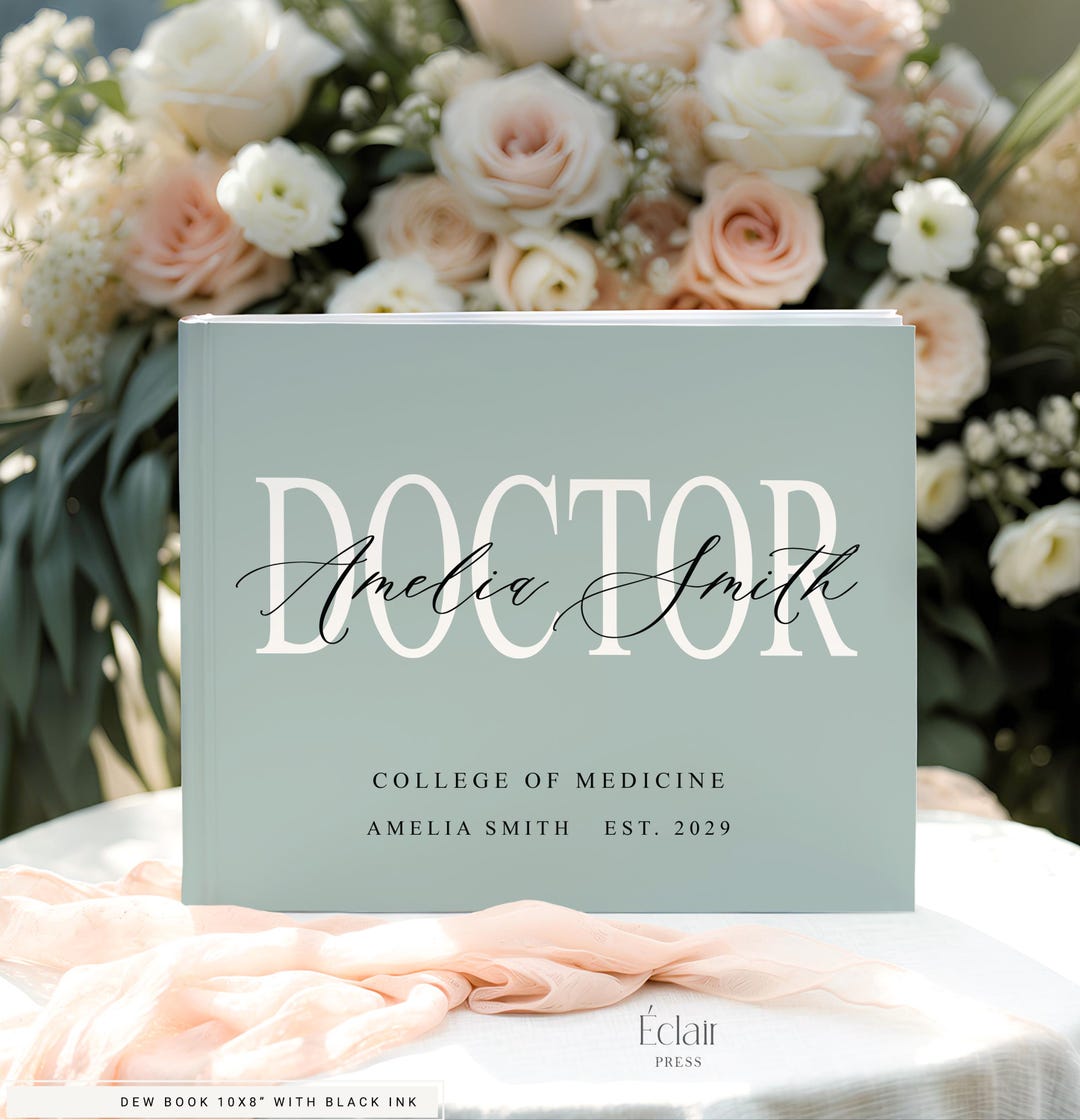 Doctor PHD Graduation Guest Book, Doctor Graduation Gift, Medical ...