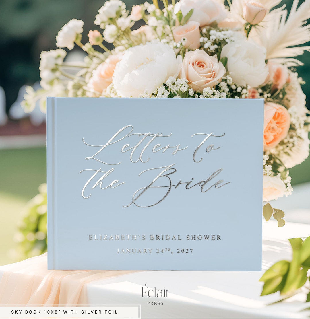 Letters to the Bride Guestbook, Bridal Shower Memory Book, Bridal ...