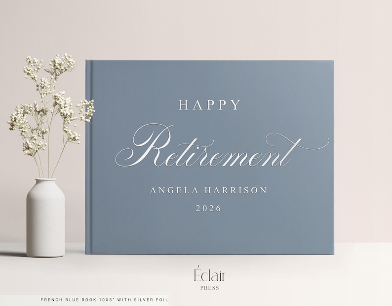 Personalized Retirement Book, Custom Retirement Party Guest Book ...